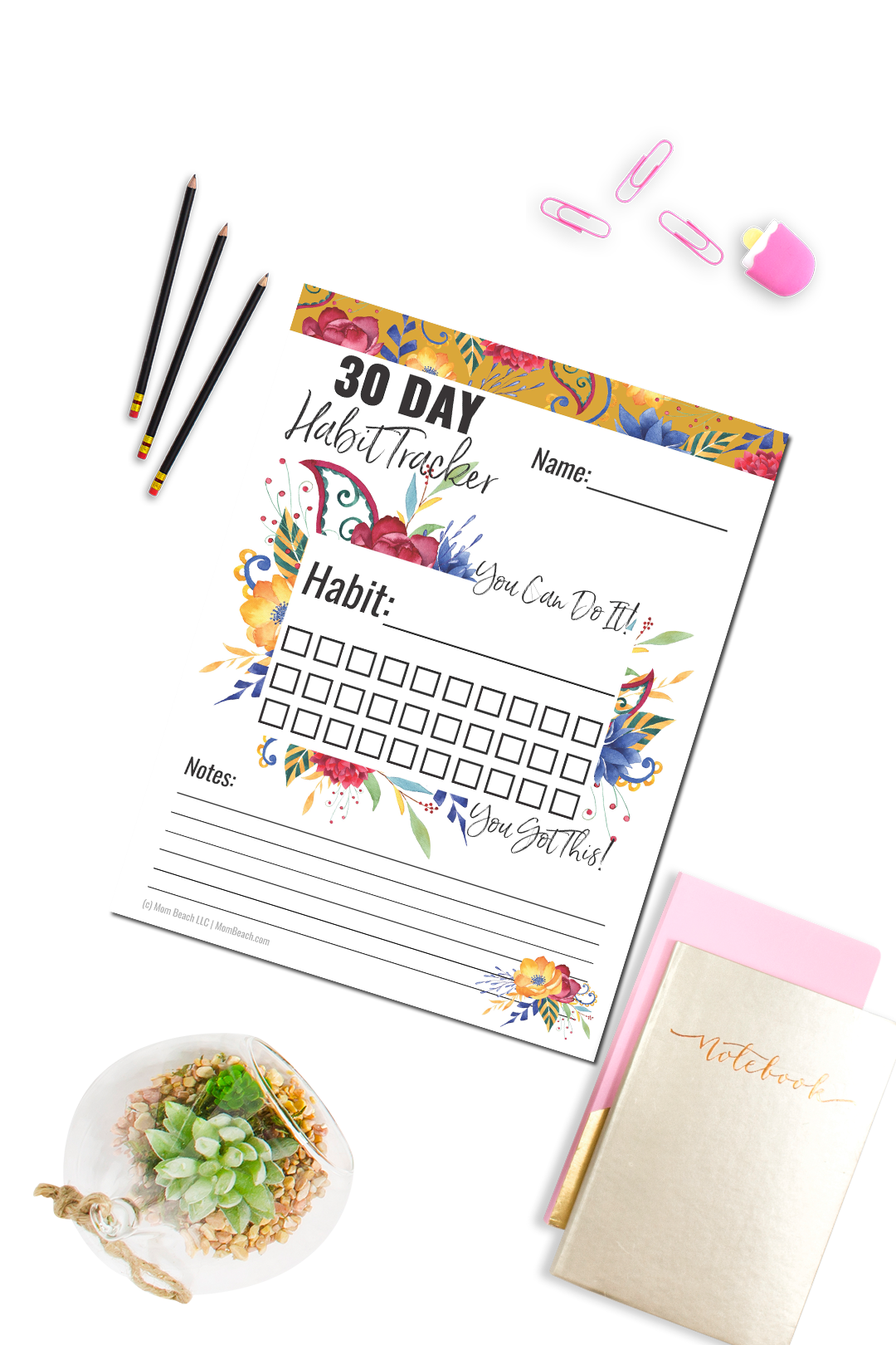 Cute Habit Tracker (1 Page)