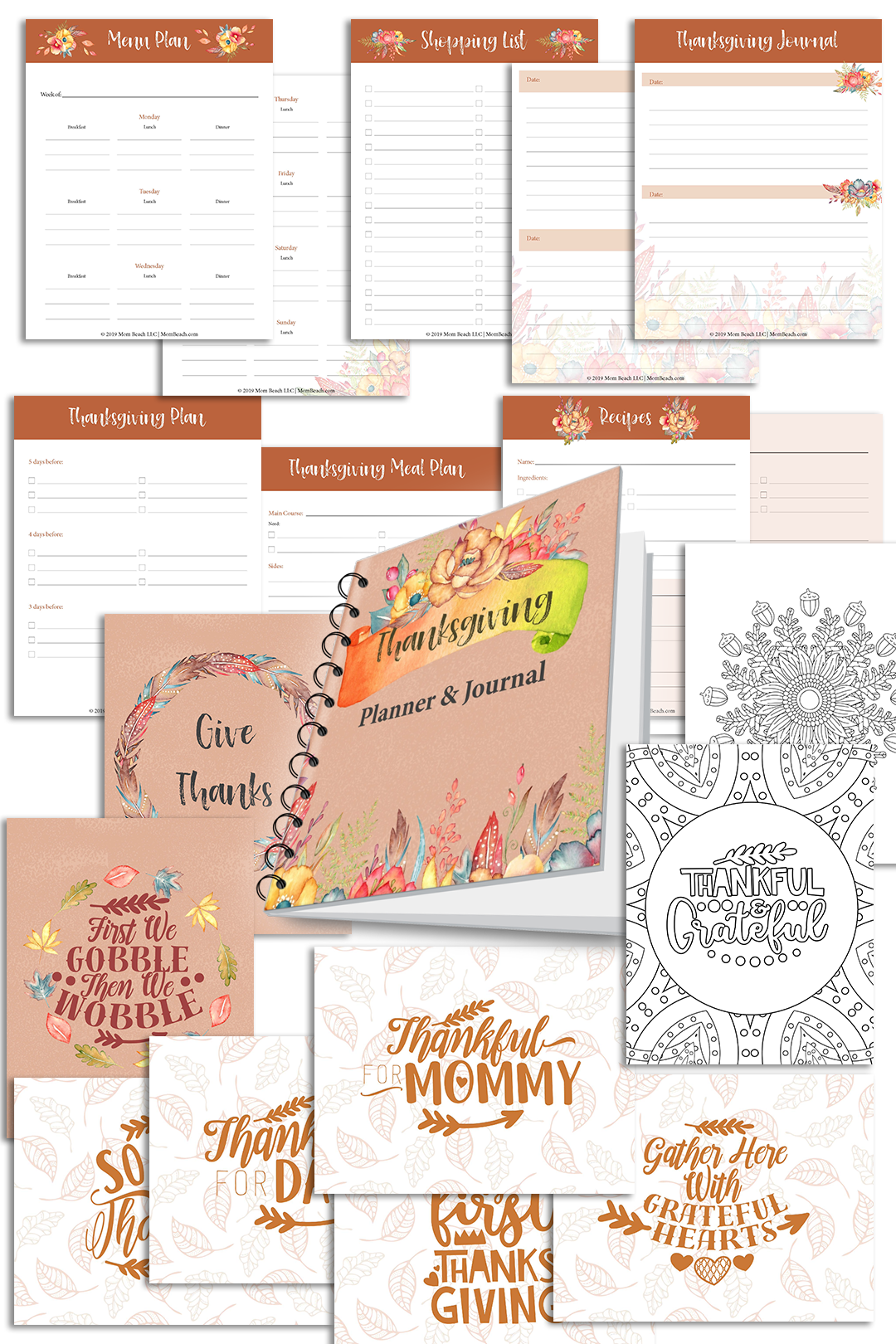 Thanksgiving Planner and Journal (51 Pages)